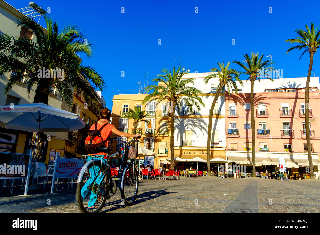 Plaza de la Catedral, Cathedral square in Cadiz, Andalusia, Spain Stock ...