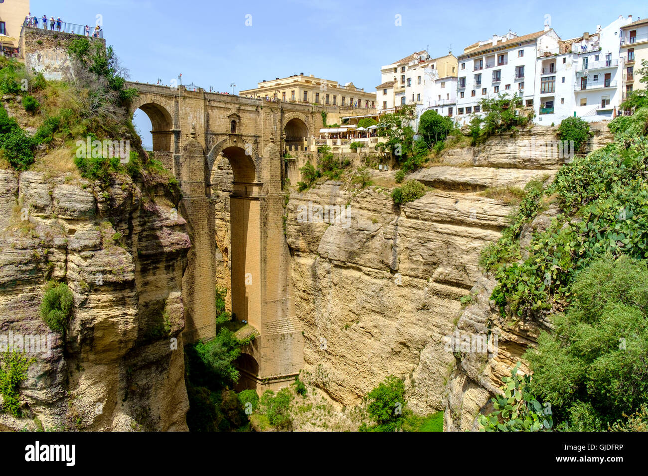 Puente Nuevo Bridge over the Tajo Gorge, Ronda, Andalusia, Spain Stock ...