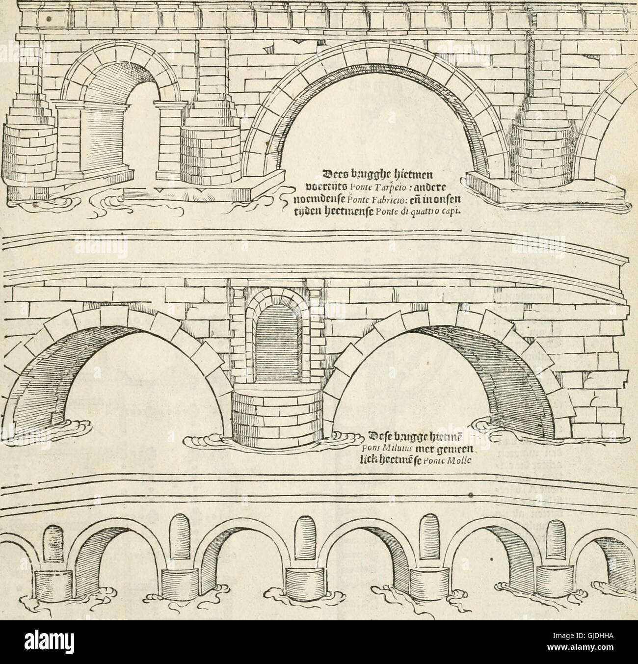 An illustrated work detailing famous ancient structures such as temples ...