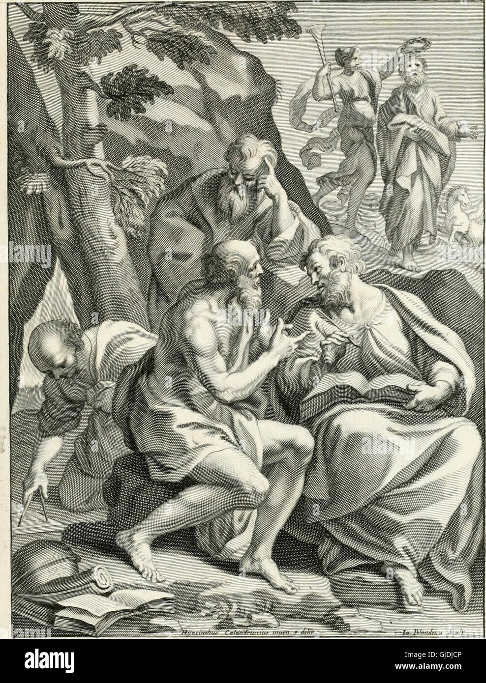 A 1685 work depicting the images of ancient philosophers, poets ...