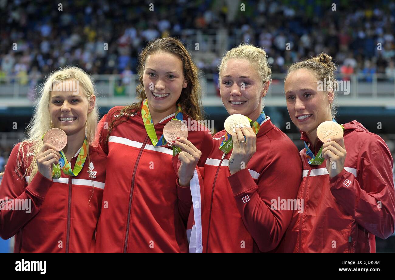 The bronze medalists Denmark. Mie Nielsen, Rikke Moller Pedersen ...