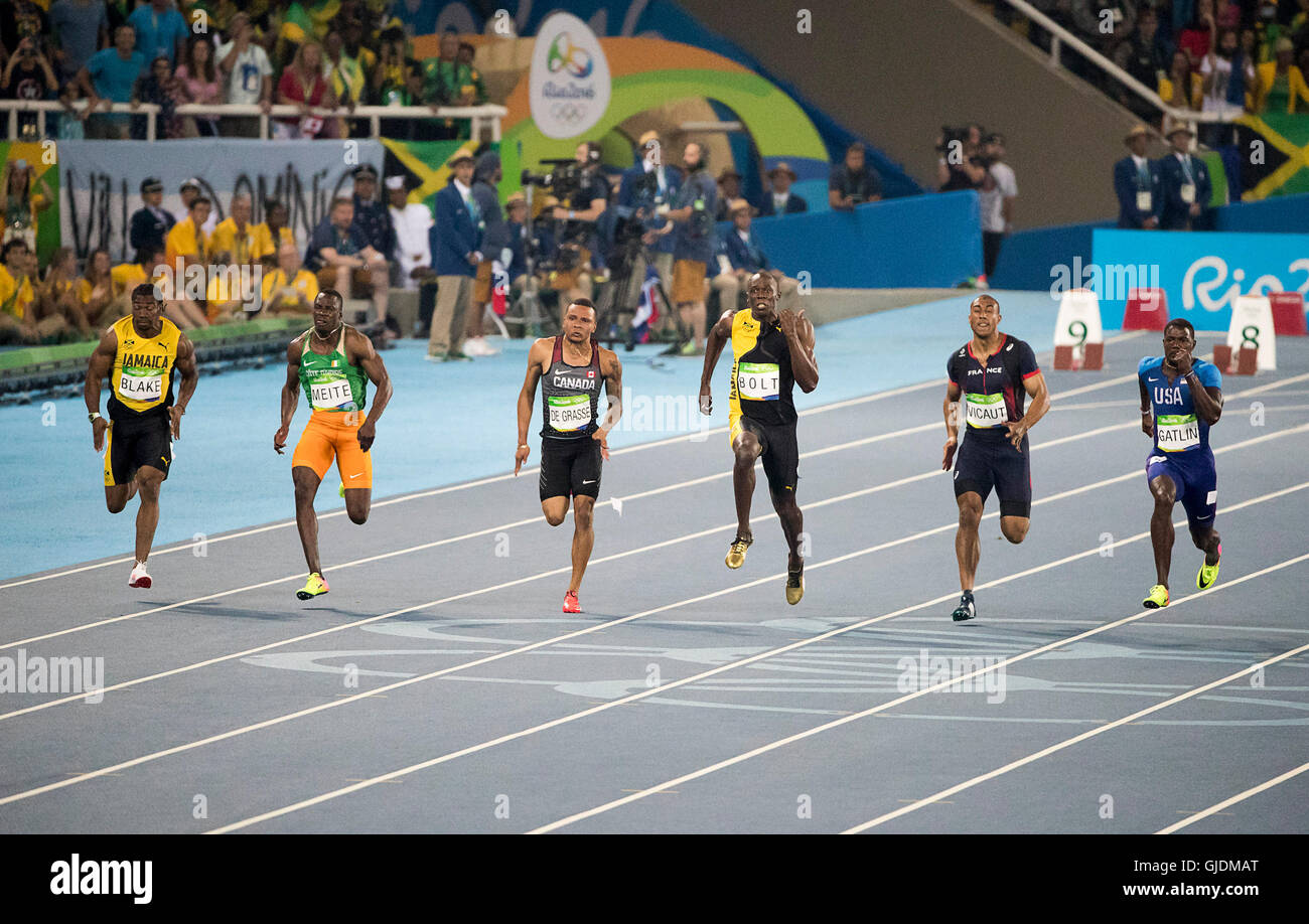 Rio de Janeiro, RJ, Brazil. 14th Aug, 2016. OLYMPICS ATHLETICS: Usain ...