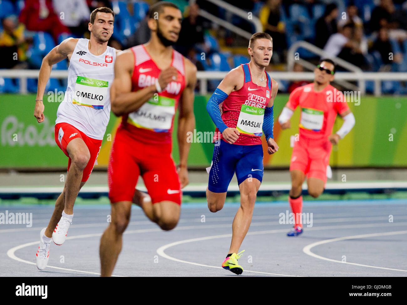 From left: Rafal Omelko of Poland, Ali Khamis Abbas Ali Khamis of ...