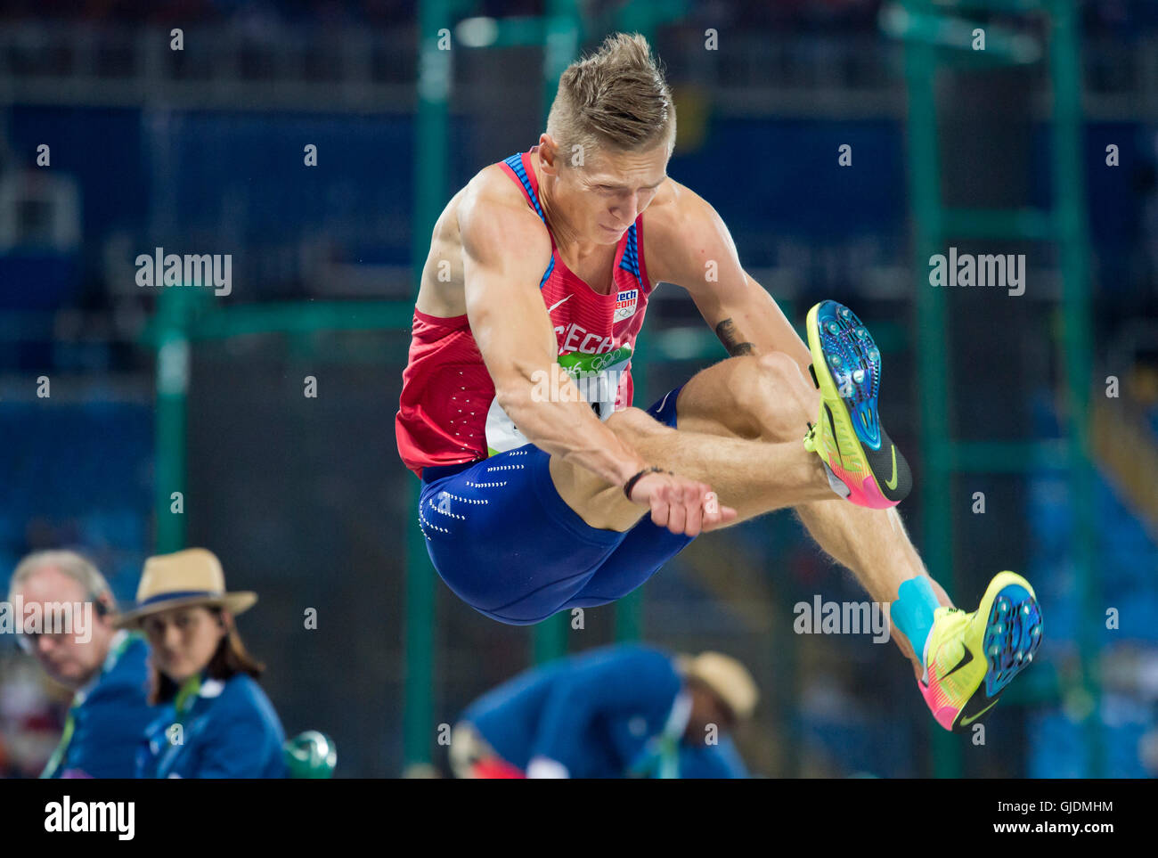 Radek Juska of Czech Republic in action during the athletics long jump ...