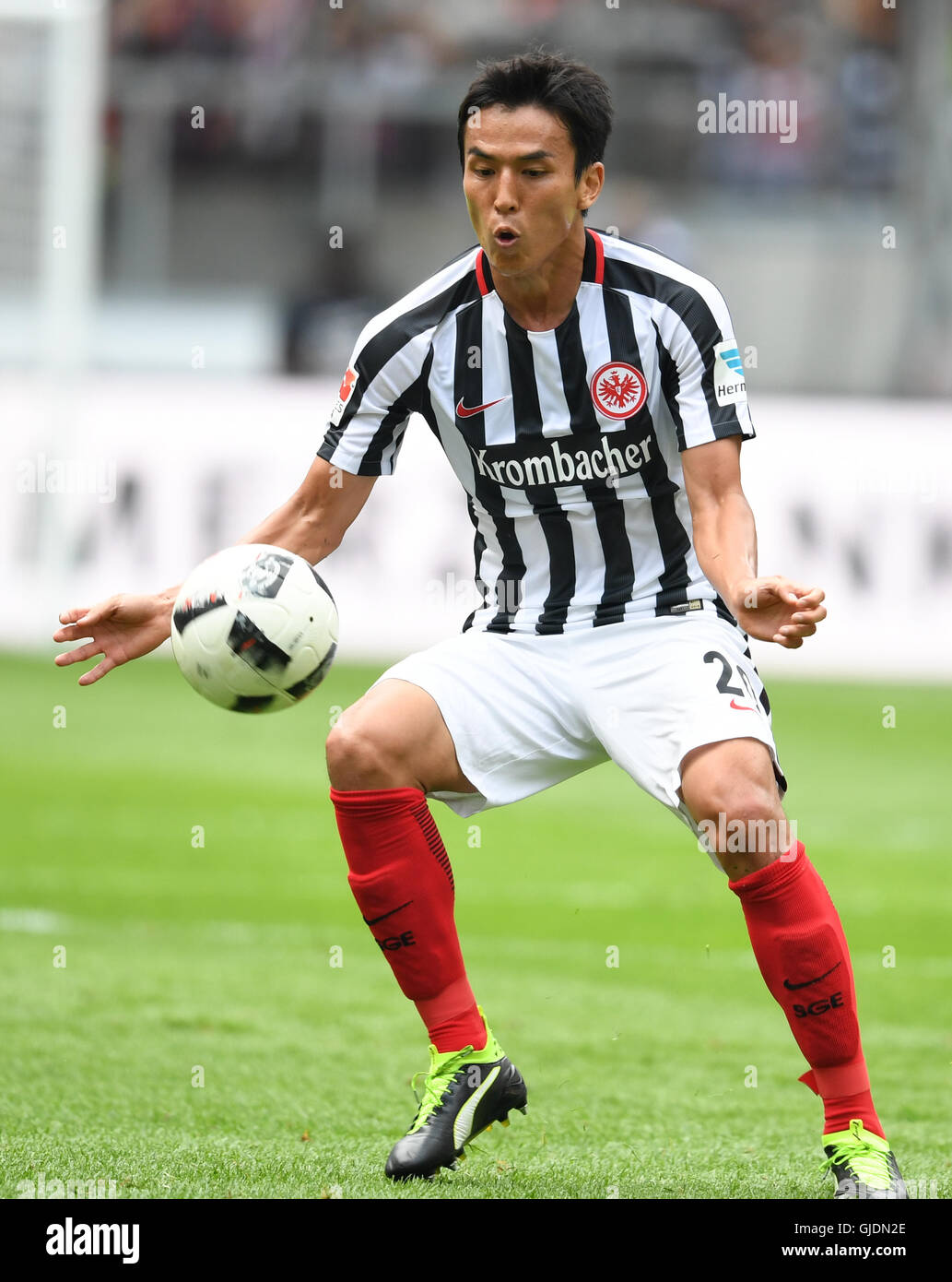 Frankfurt's Makoto Hasebe in action during the soccer test match ...