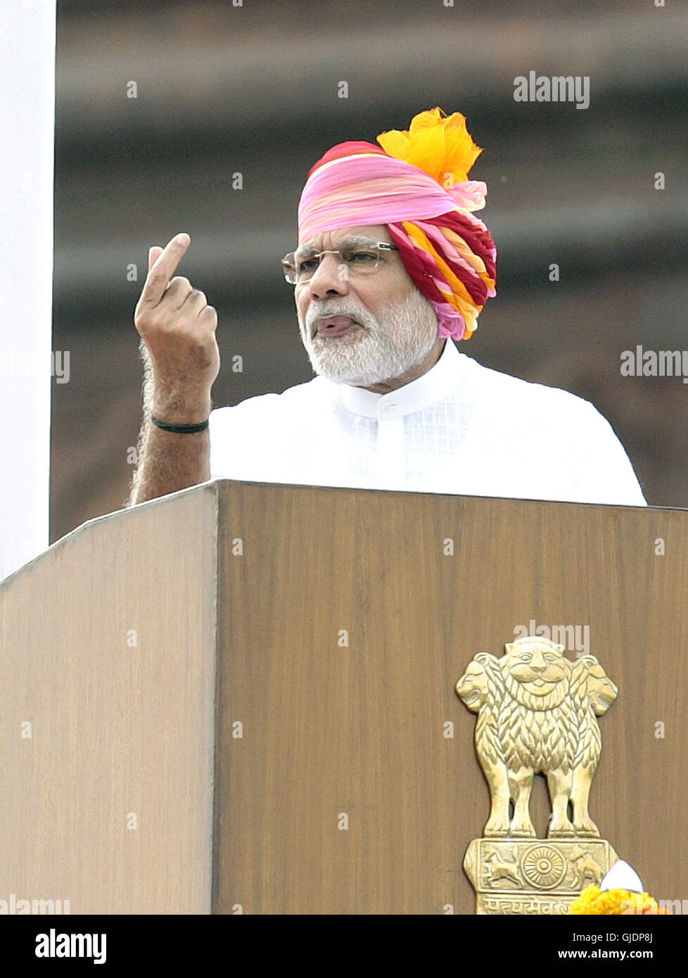New Delhi, India. 15th Aug, 2016. Indian Prime Minister Narendra Modi ...
