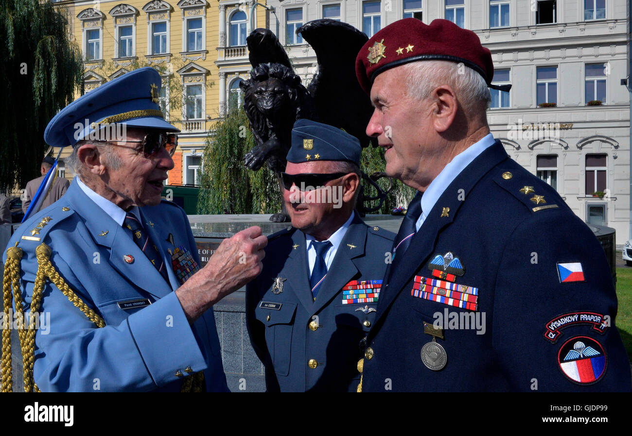 From left: Former RAF pilot Pavel Vransky, veterans Emil Ciganik and ...