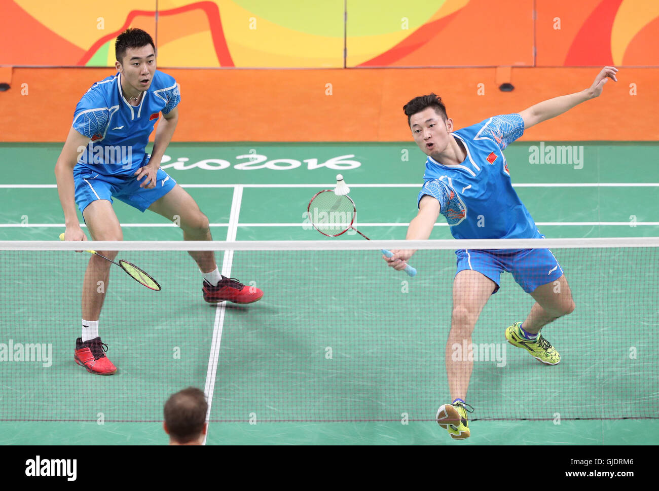 Rio De Janeiro, Brazil. 15th Aug, 2016. China's Chai Biao (R) and Hong ...