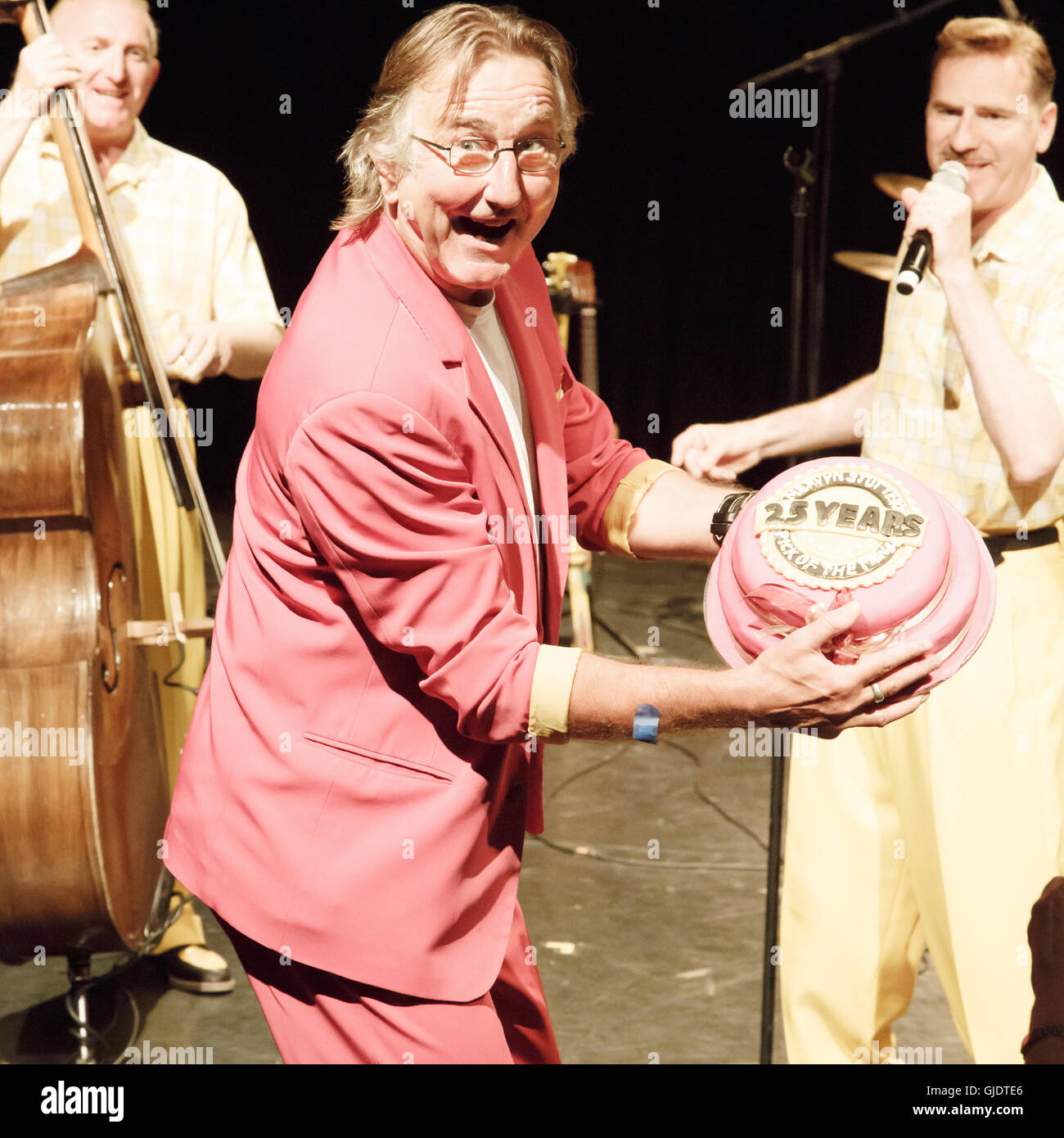 "Edinburgh, Scotland. 15th August 2016. Mervyn Stutter celebrates his ...