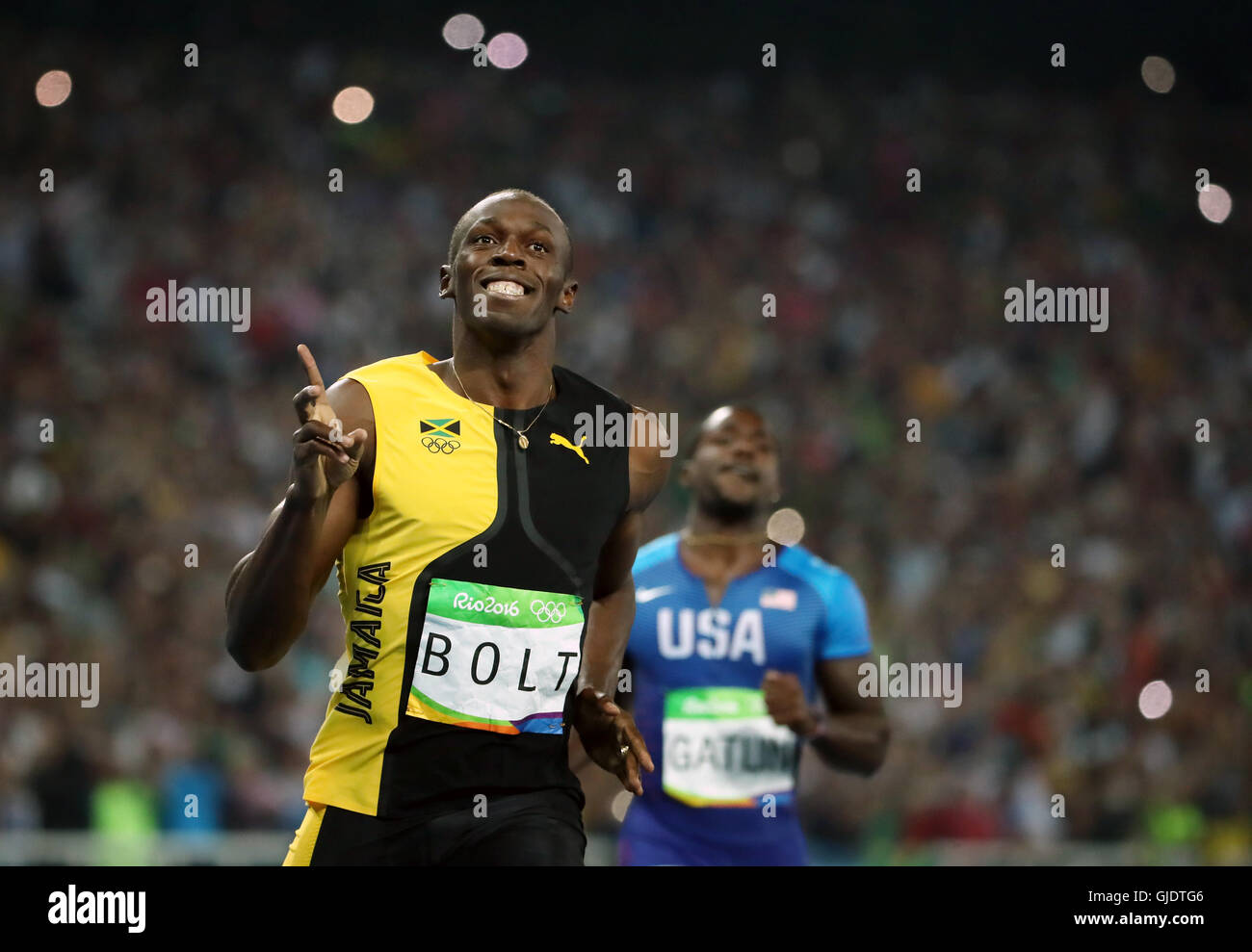 Jamaicas usain bolt wins gold hi-res stock photography and images - Alamy