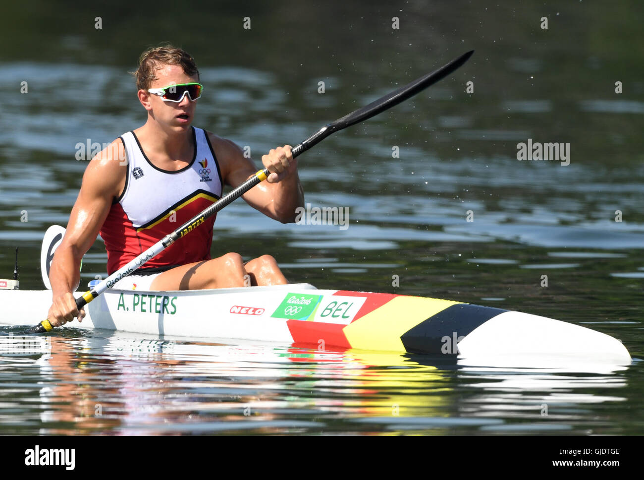 Rio de Janeiro, Brazil. 15th Aug, 2016. Ârtur Peter of Belgium paddles ...