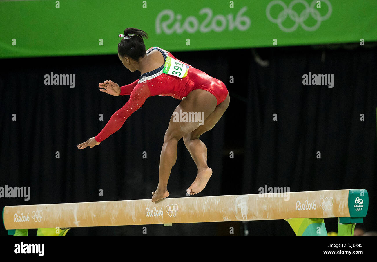 Rio de Janeiro, Brazil. 15th Aug, 2016. Bronze medal winner SIMONE ...