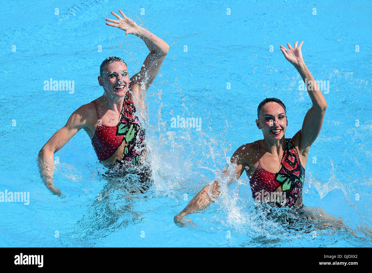 Rio de Janeiro, Brazil. 15th Aug, 2016. Womens team syncronised ...