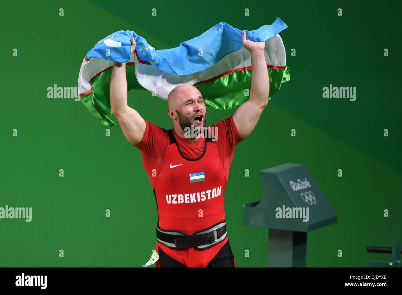 Rio De Janeiro, Brazil. 15th Aug, 2016. Ruslan Nurudinov of Uzbekistan ...