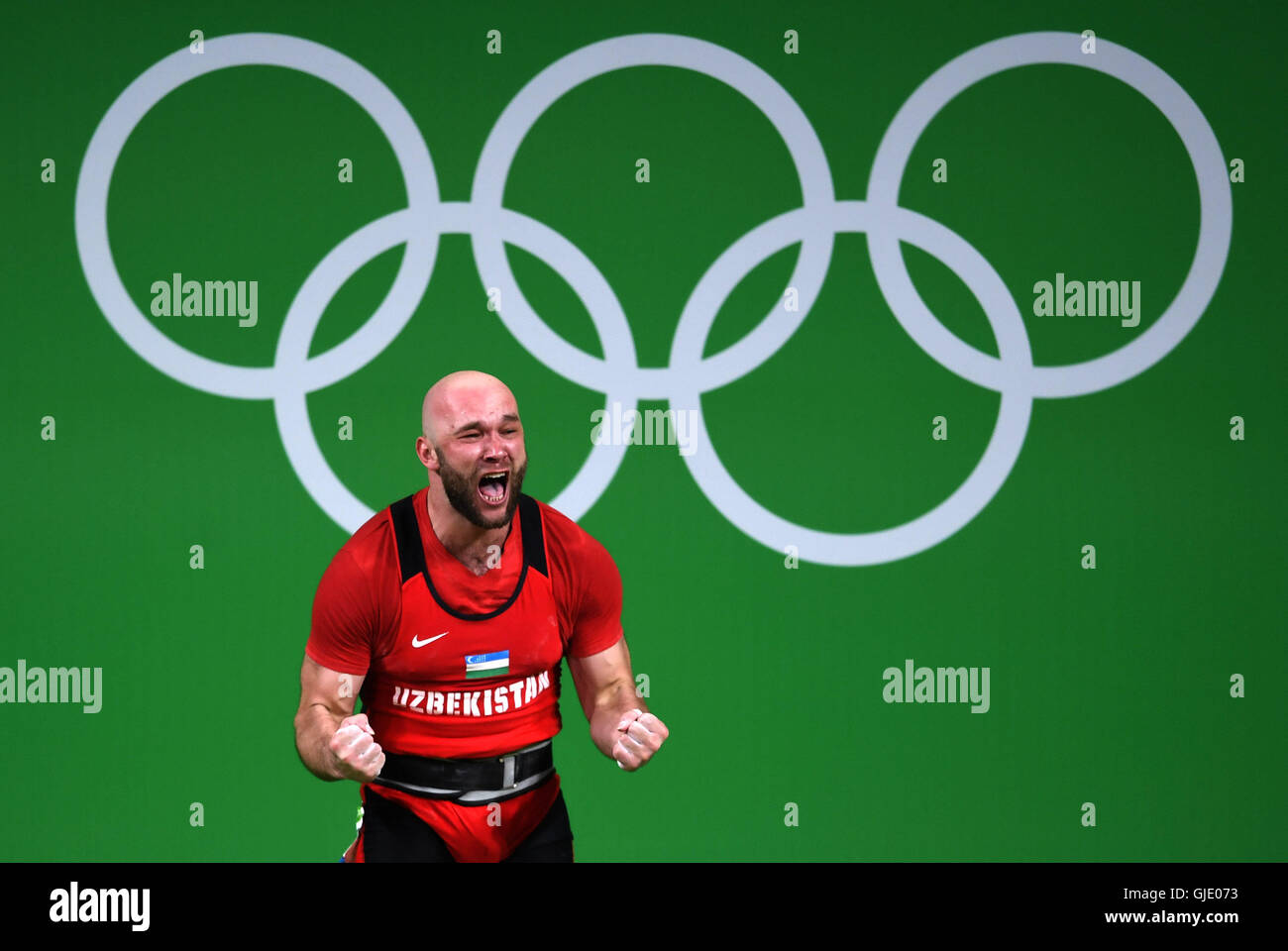 Rio De Janeiro, Brazil. 15th Aug, 2016. Ruslan Nurudinov of Uzbekistan ...