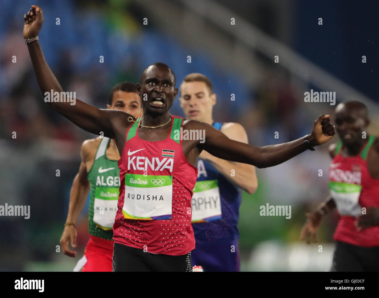 Rio de Janeiro, Brazil. 15th Aug, 2016. David Lekuta Rudisha of Kenya ...