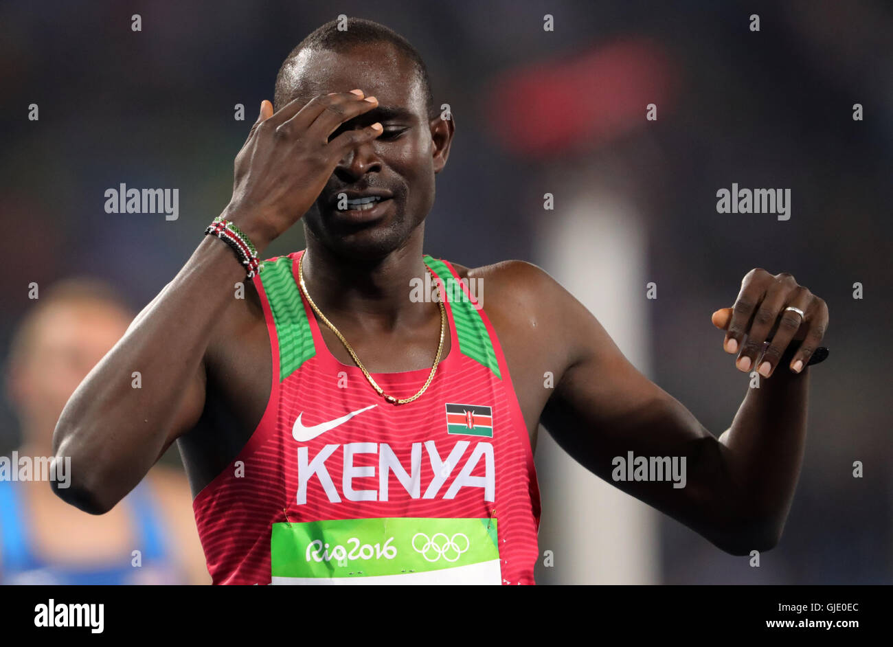Rio de Janeiro, Brazil. 15th Aug, 2016. David Lekuta Rudisha of Kenya ...