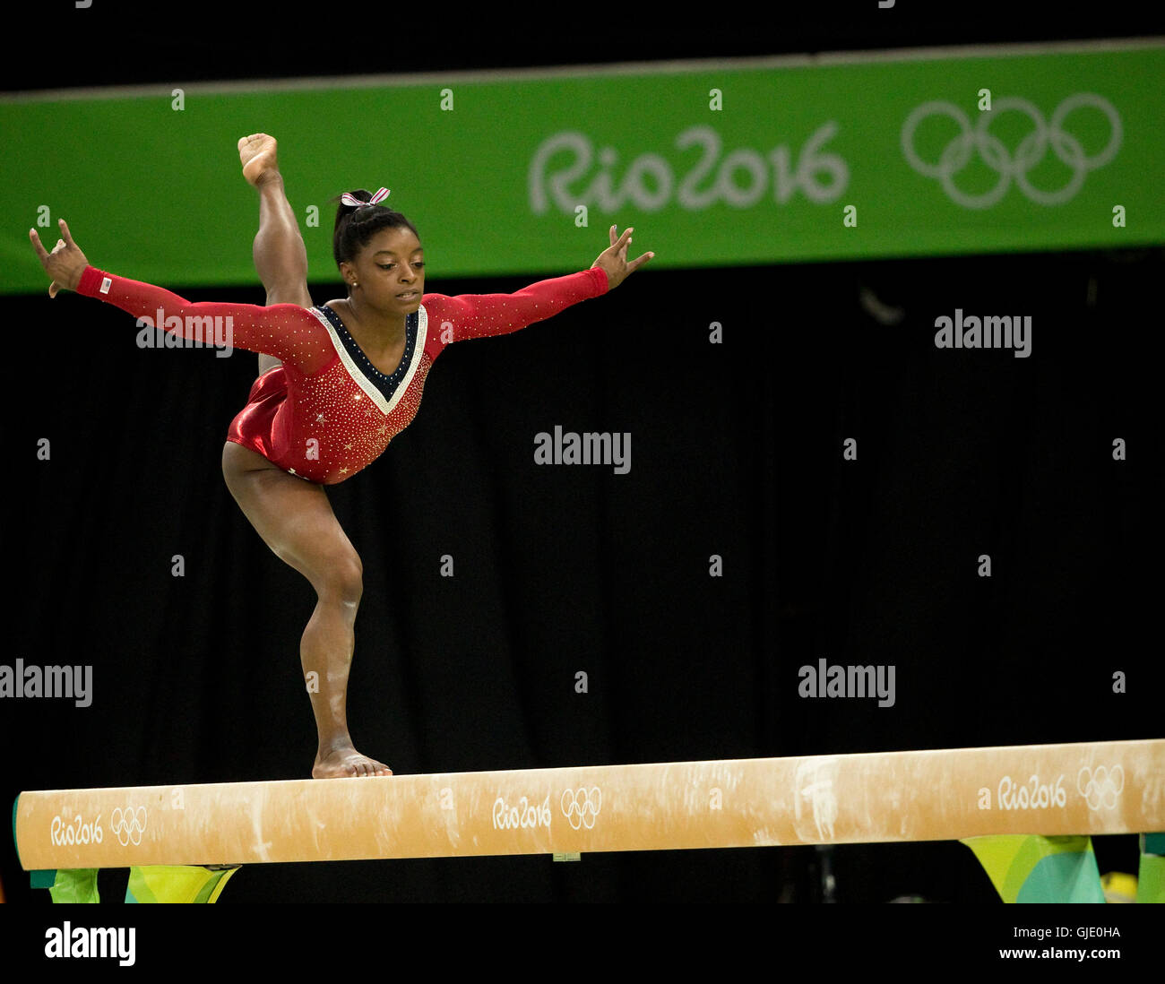 Rio de Janeiro, Brazil. 15th Aug, 2016. SIMONE BILES of USA during her ...