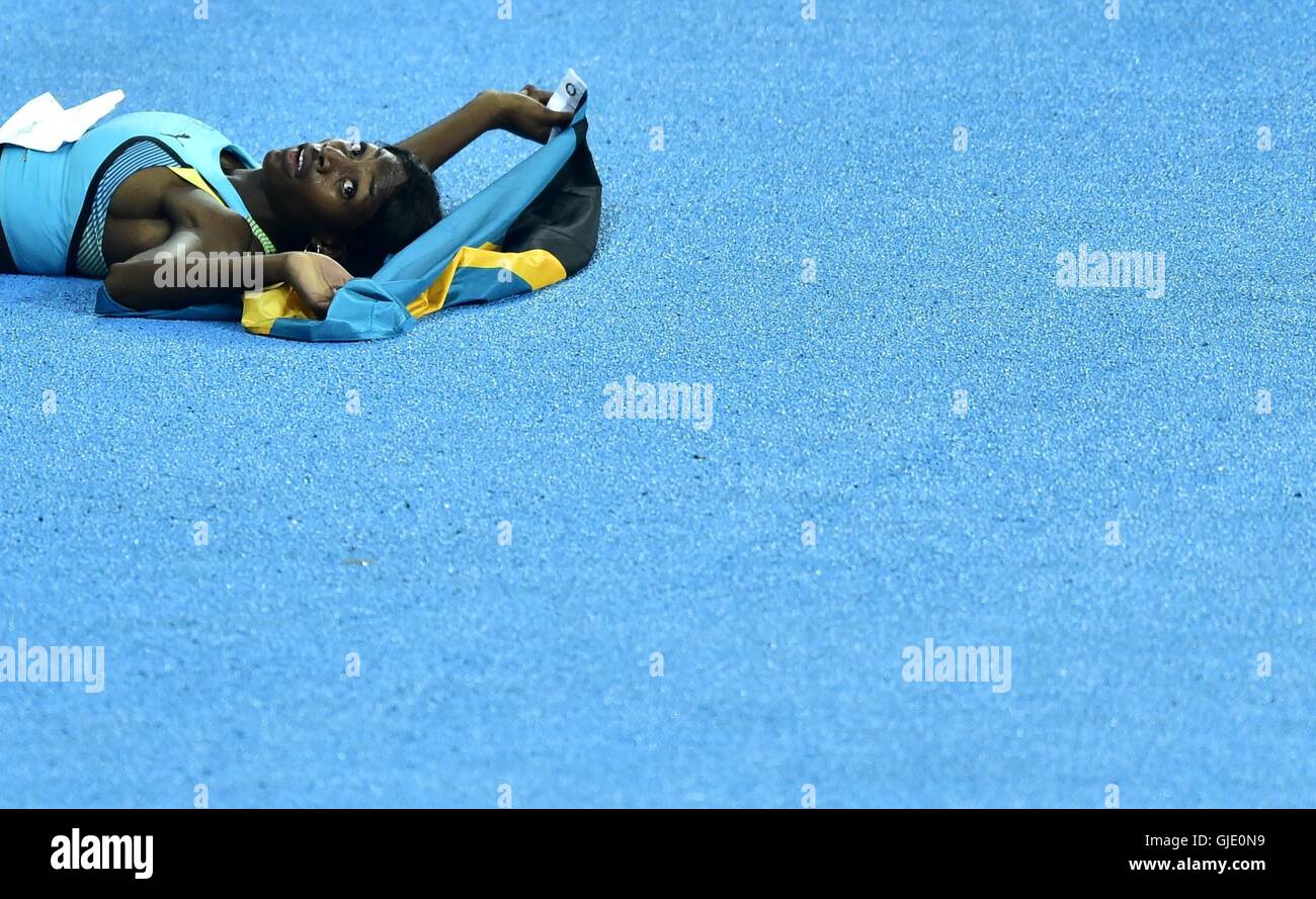 Rio De Janeiro, Brazil. 15th Aug, 2016. Shaunae Miller of Bahamas ...