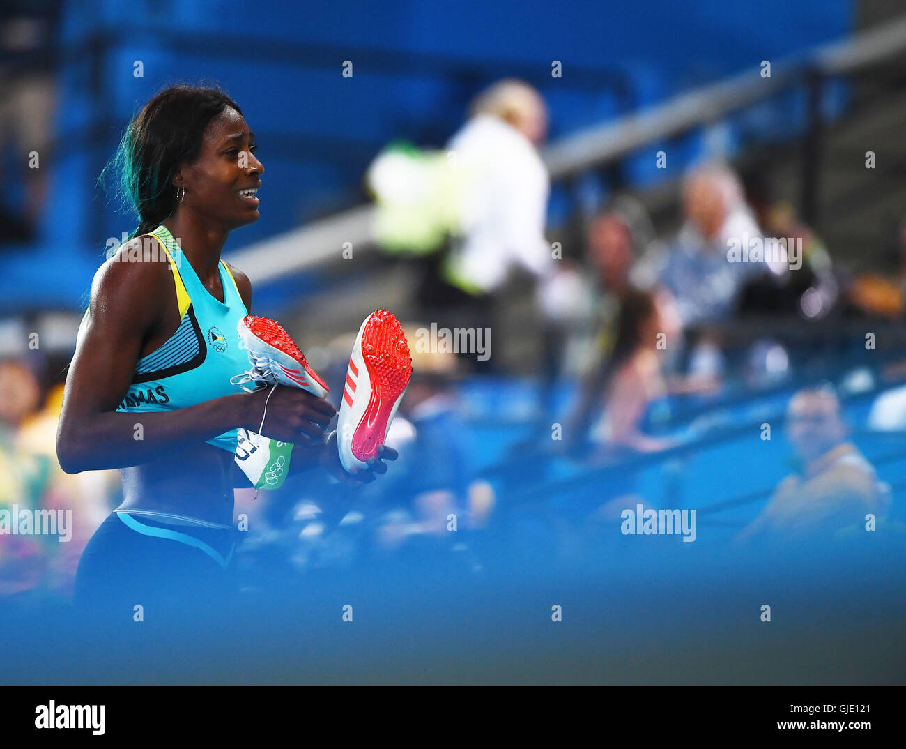 Rio De Janeiro, Brazil. 15th Aug, 2016. Shaunae Miller of Bahamas ...