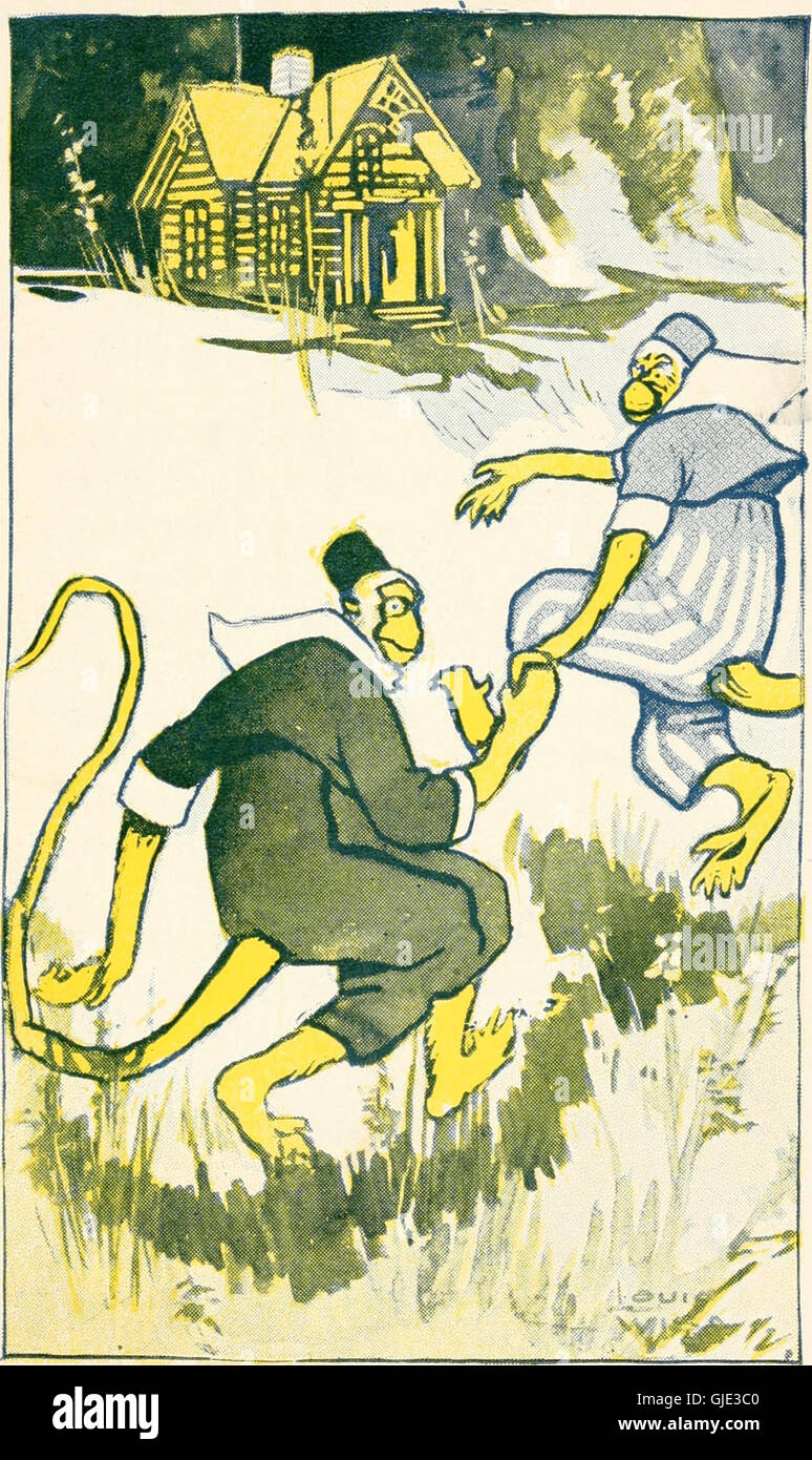 This 1917 book features the humorous adventures of two monkeys, Jacko ...