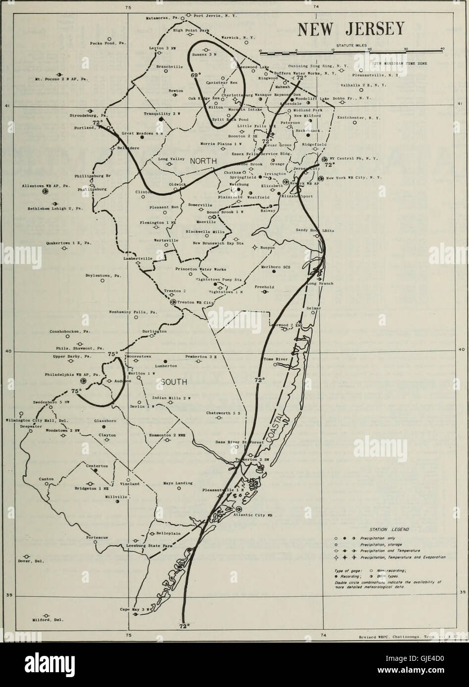 A compilation of climatological data for New Jersey in 1956 ...