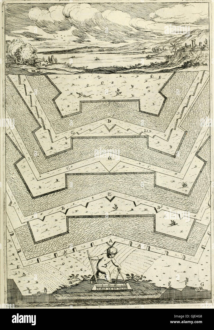 A 1624 work on military fortifications, detailing strategies for ...