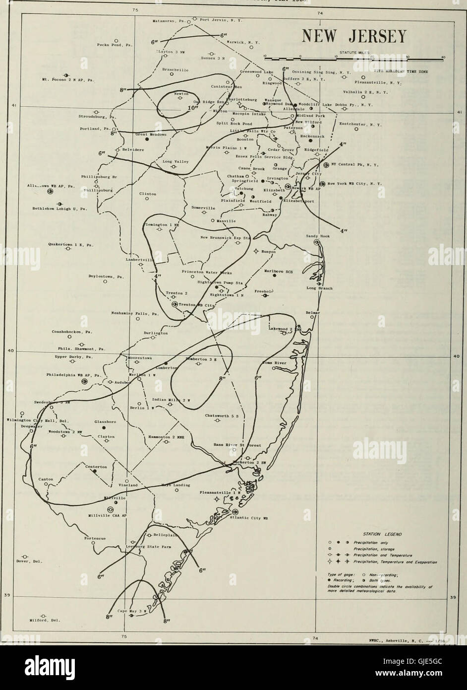 This document contains climatological data for New Jersey from the year ...