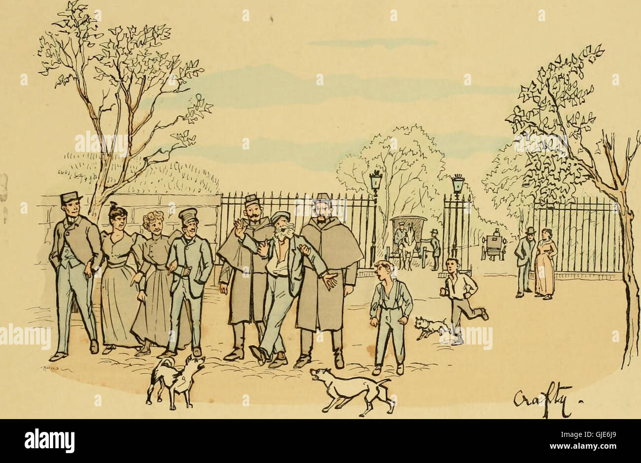 Still from the 1894 short film 'A Travers Paris,' an early French film ...