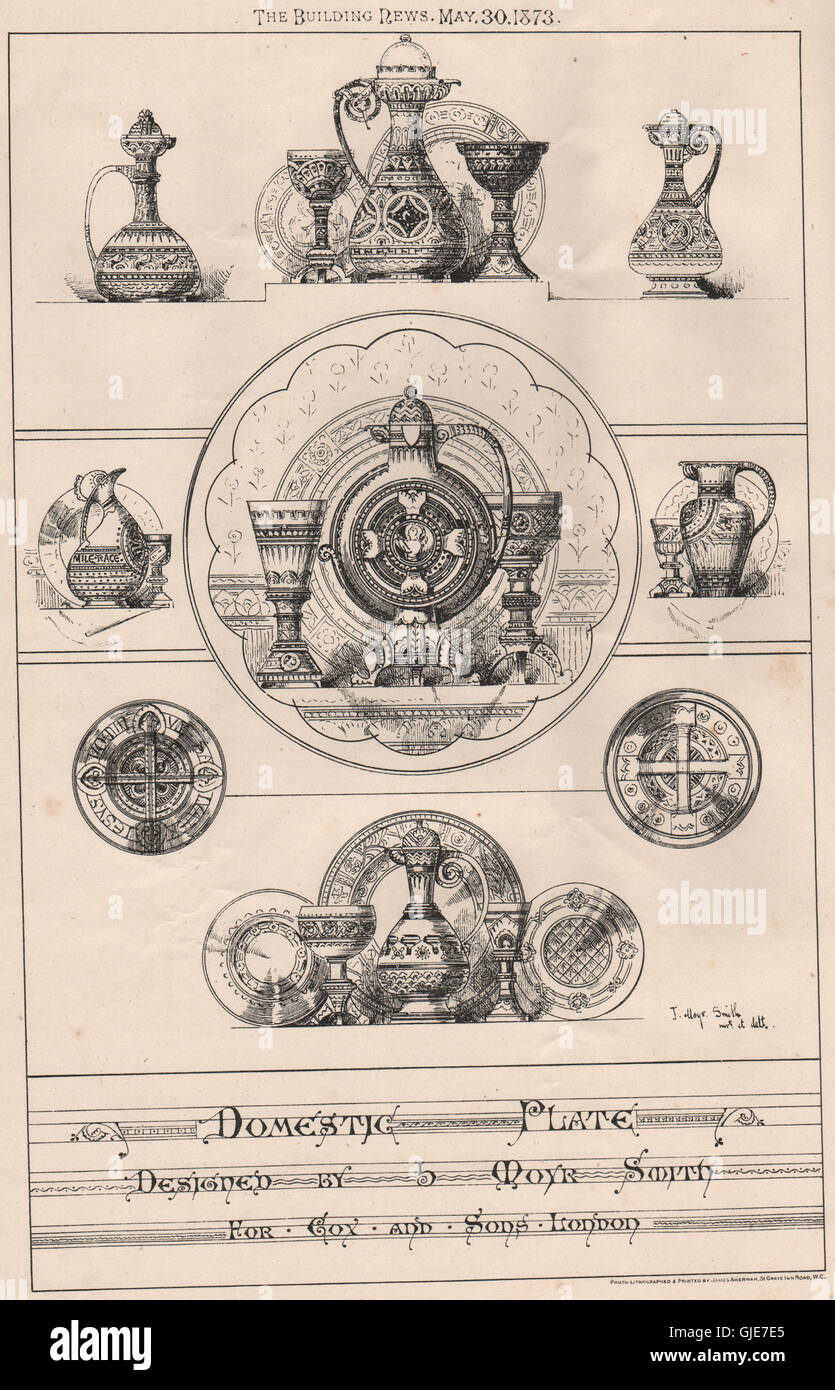 Domestic plate designed by B. Moyr Smith for Fox & Sons London, old ...