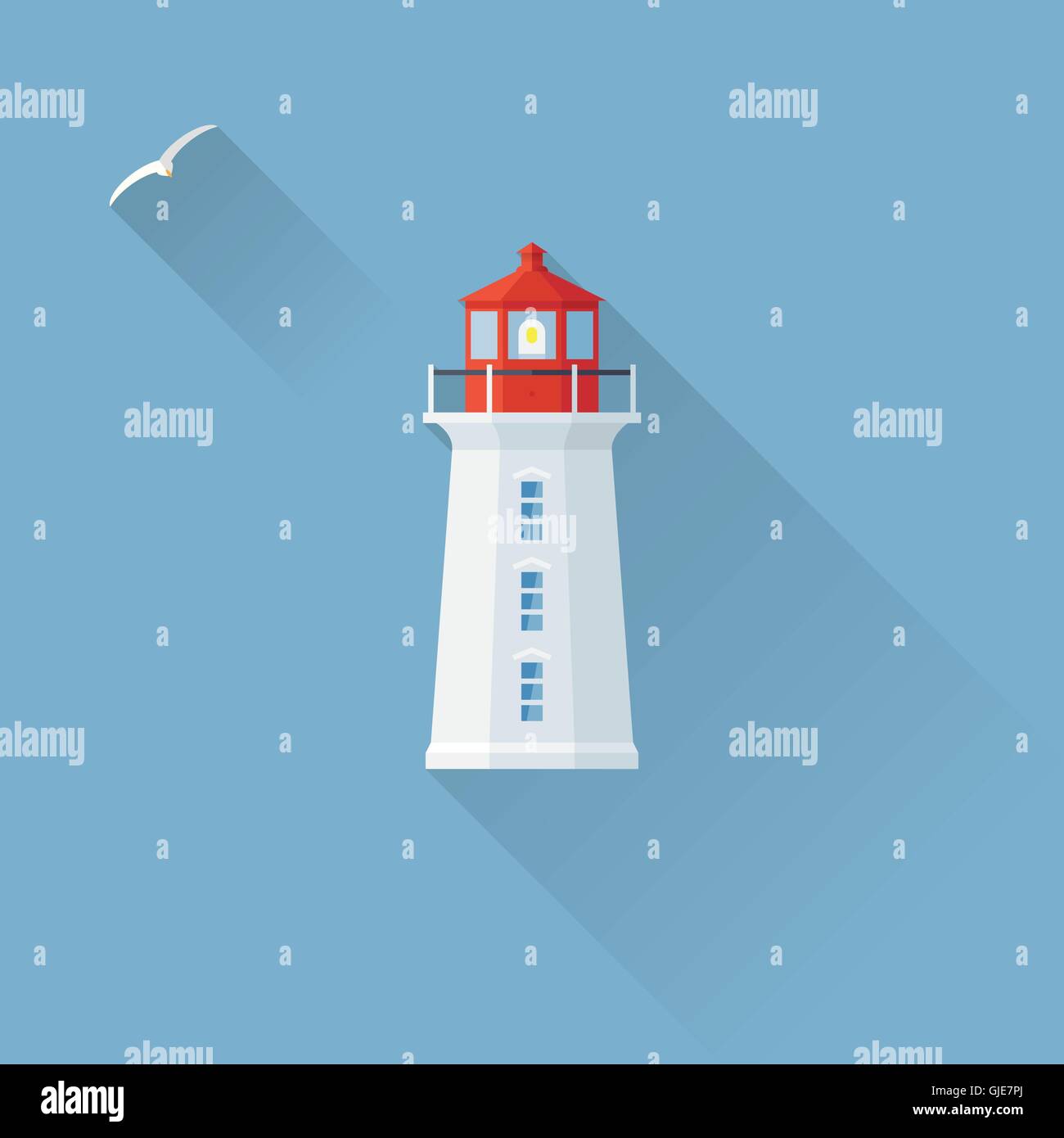 Long point lighthouse canada Stock Vector Images - Alamy