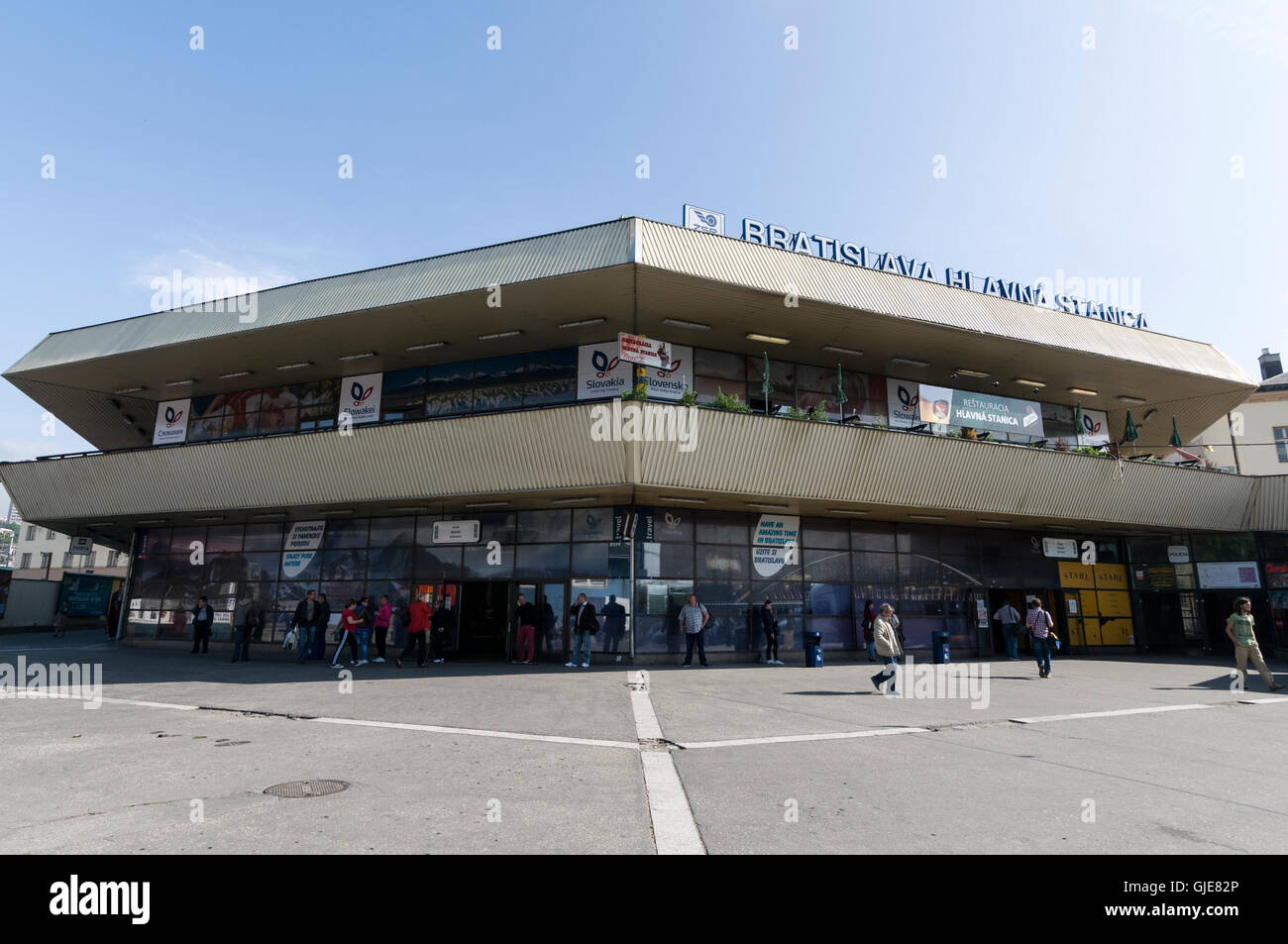 Bratislava main railway station at Bratislava in Slovakia Stock Photo ...