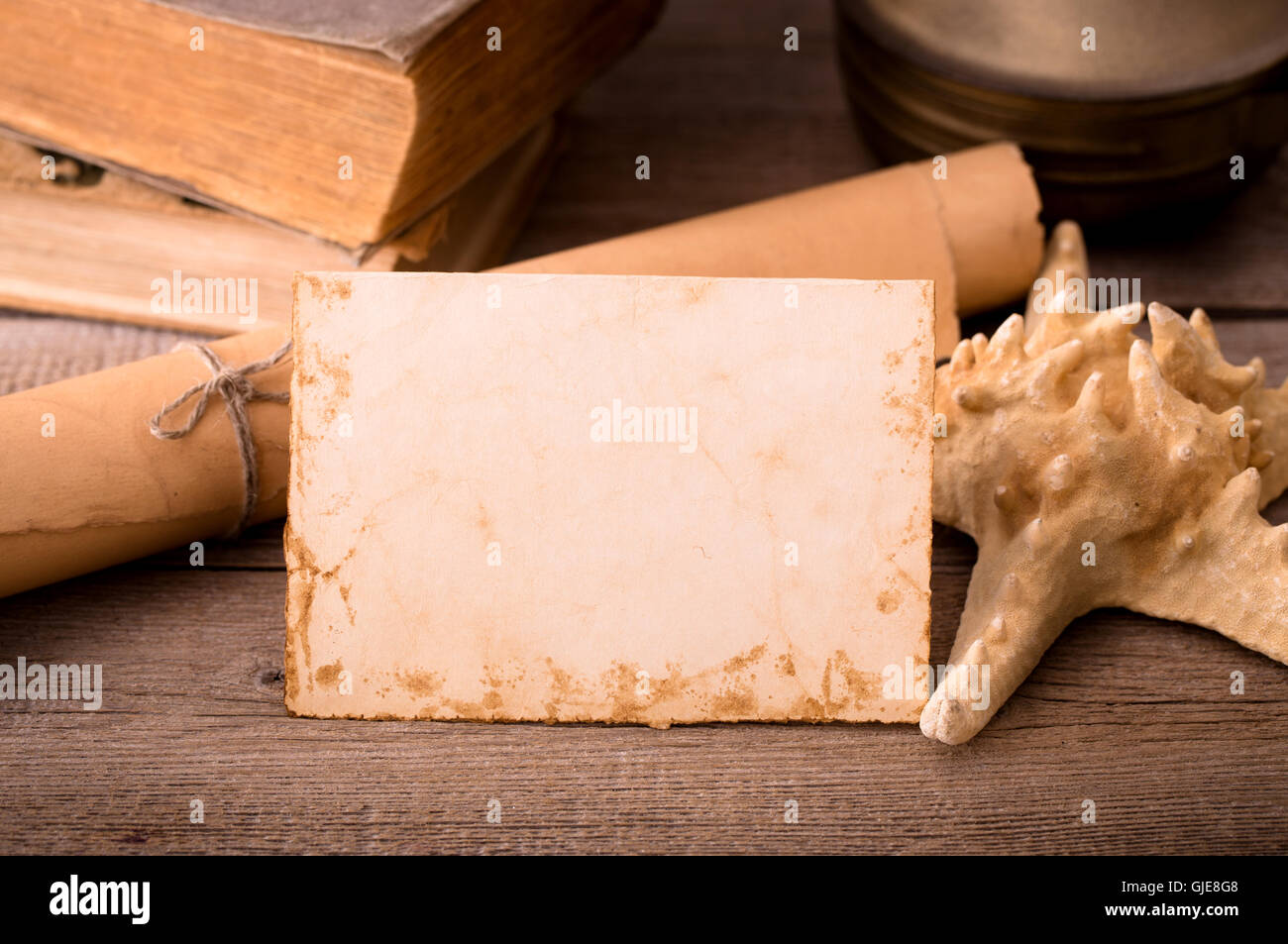 Aged blank card Stock Photo - Alamy