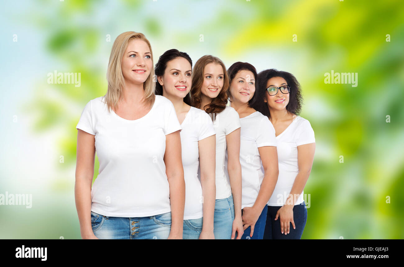 woman in blank black t-shirt Stock Photo - Alamy