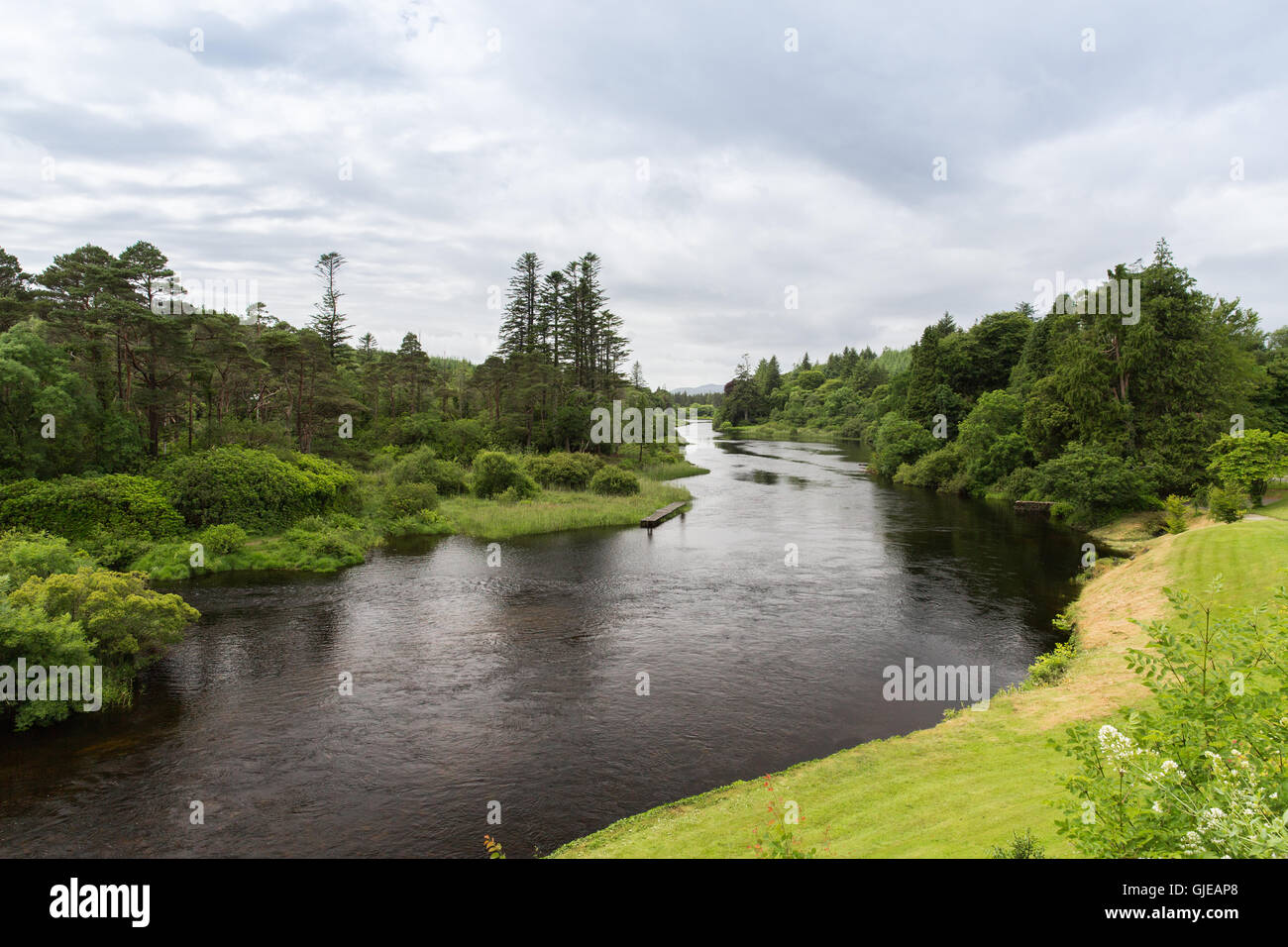 view to river in ireland valley Stock Photo - Alamy