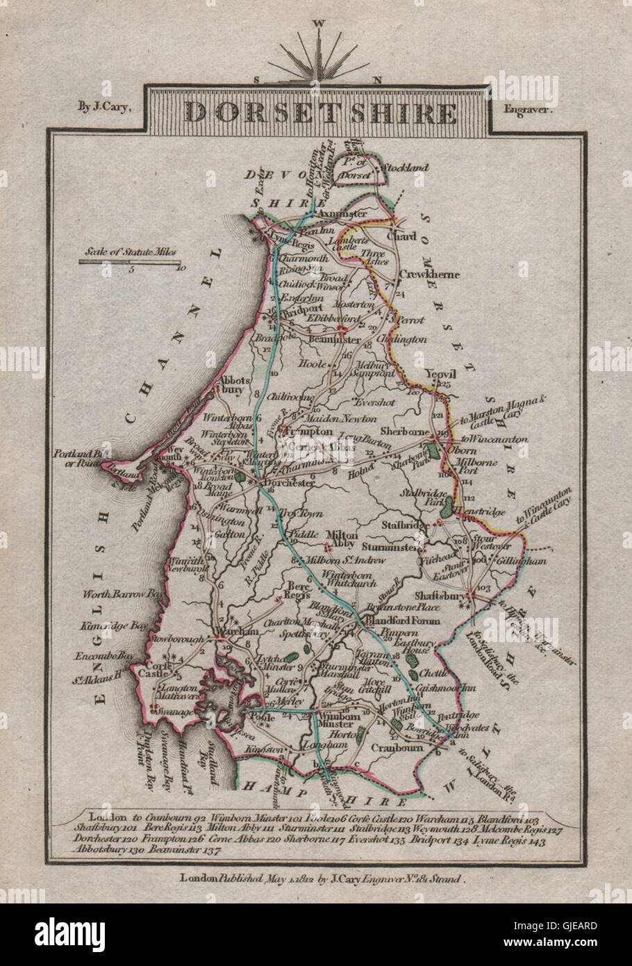Outline map of dorset hi-res stock photography and images - Alamy