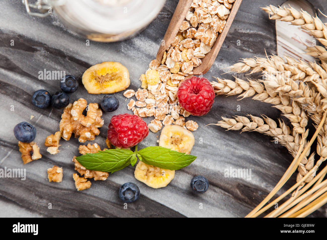 Muesli with berries Stock Photo - Alamy
