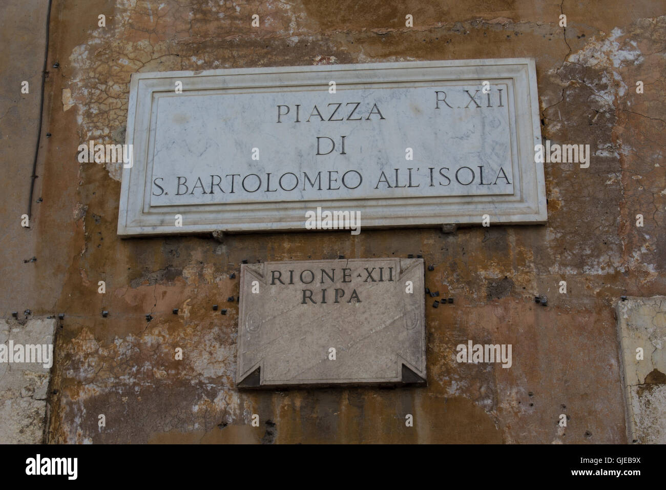 Roman street sign hi-res stock photography and images - Alamy