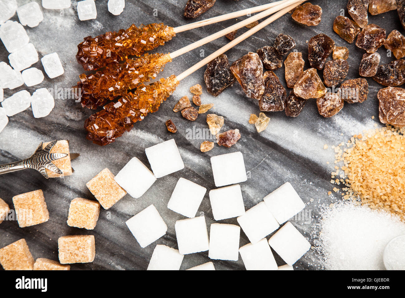 DIfferent types of sugar Stock Photo - Alamy