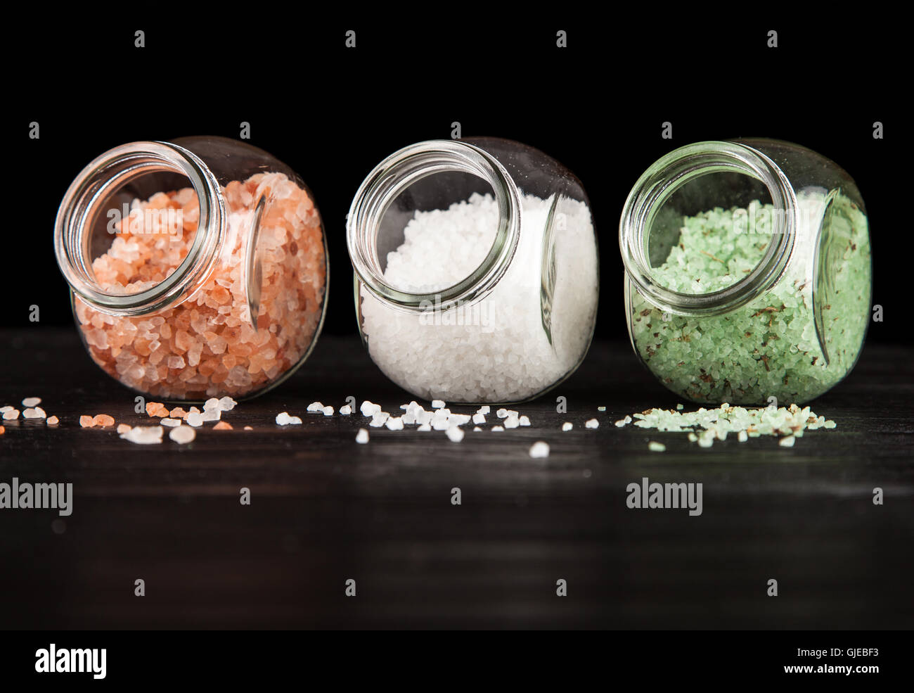 Assortment of salts Stock Photo - Alamy