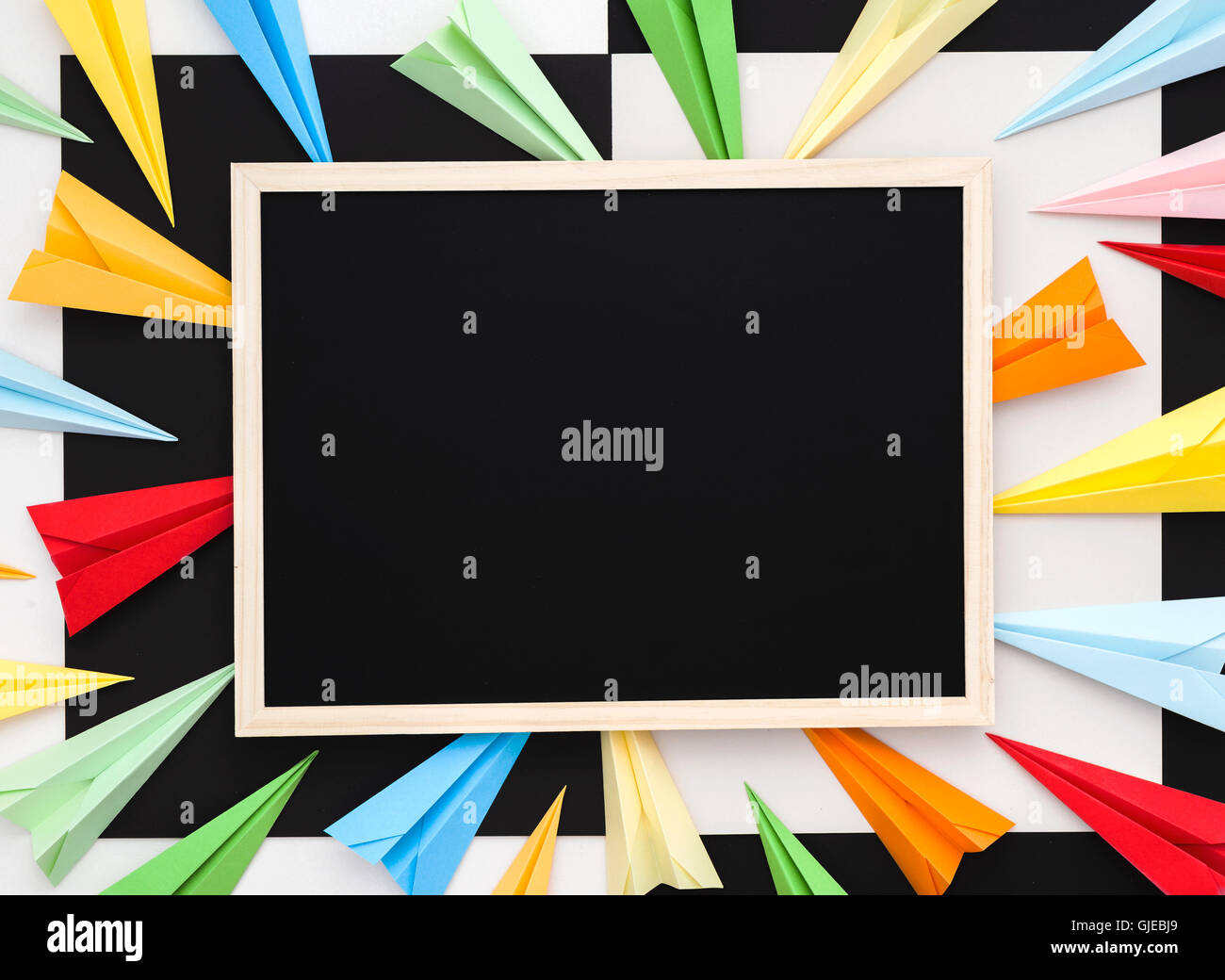 Back to school background with multicolor paper planes. Back to school ...