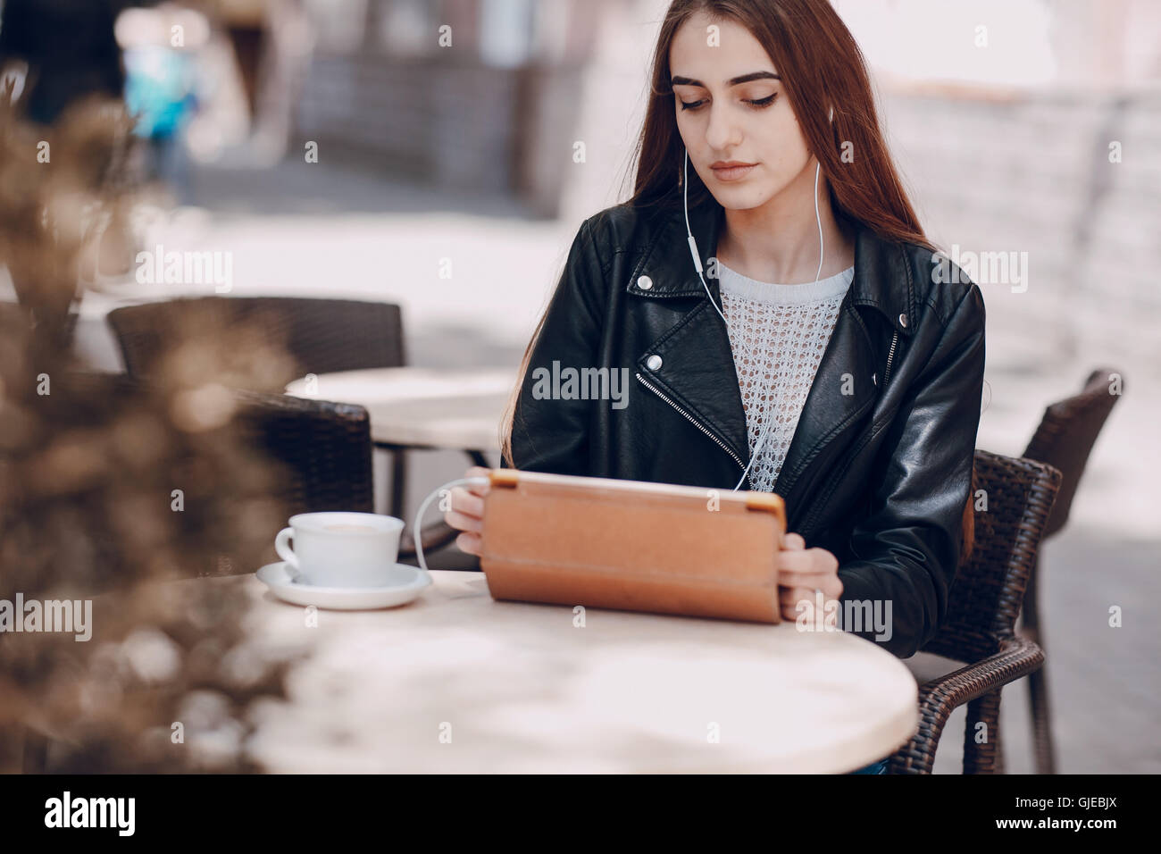girl in the cafe Stock Photo - Alamy