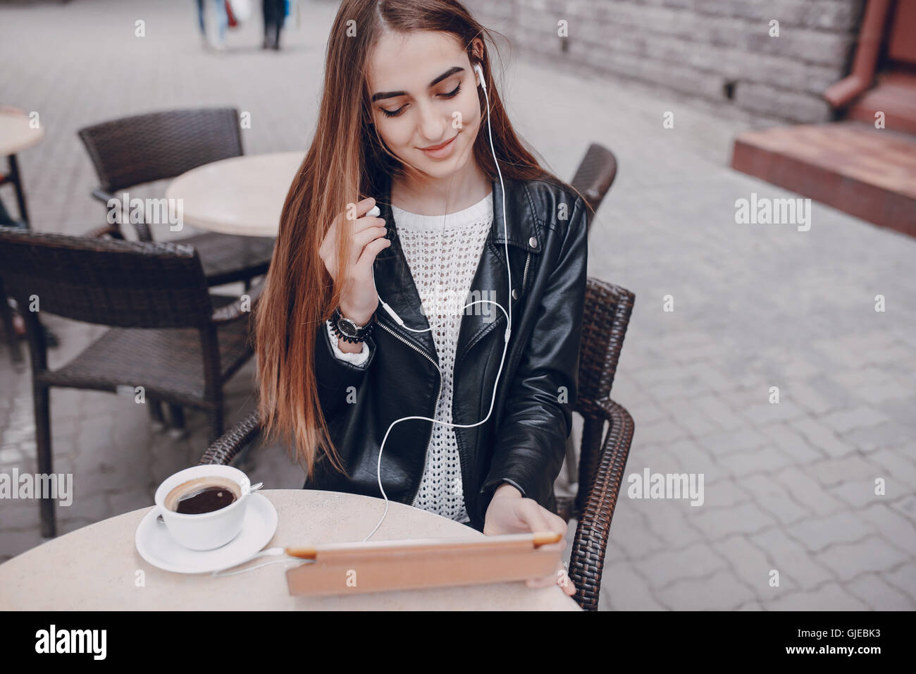 girl in the cafe Stock Photo - Alamy