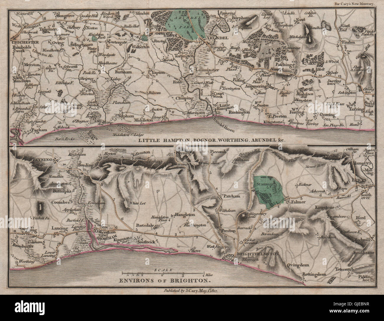 Map of arundel hi-res stock photography and images - Alamy