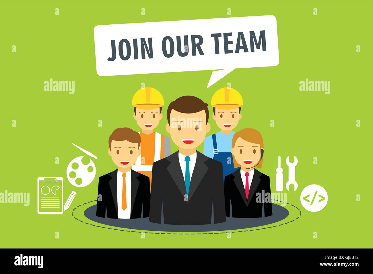 Join team concept vector Stock Vector Images - Alamy