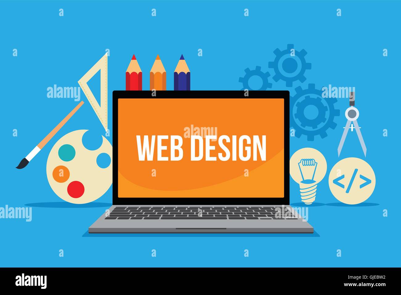 Web Design Concept Stock Vector Image & Art - Alamy