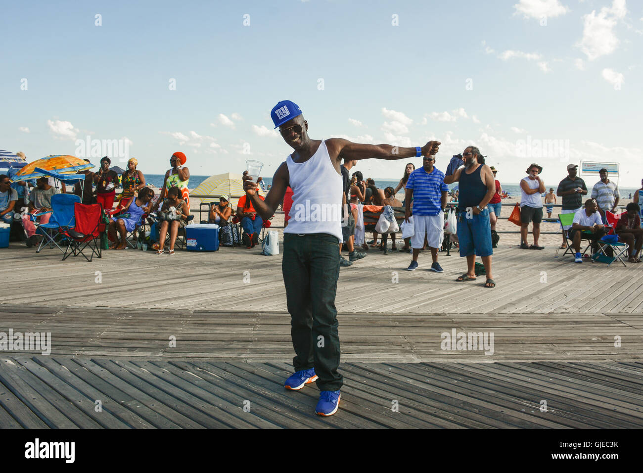 Brooklyn, United States. 14th Aug, 2016. Spectator Dancing Reggae On ...