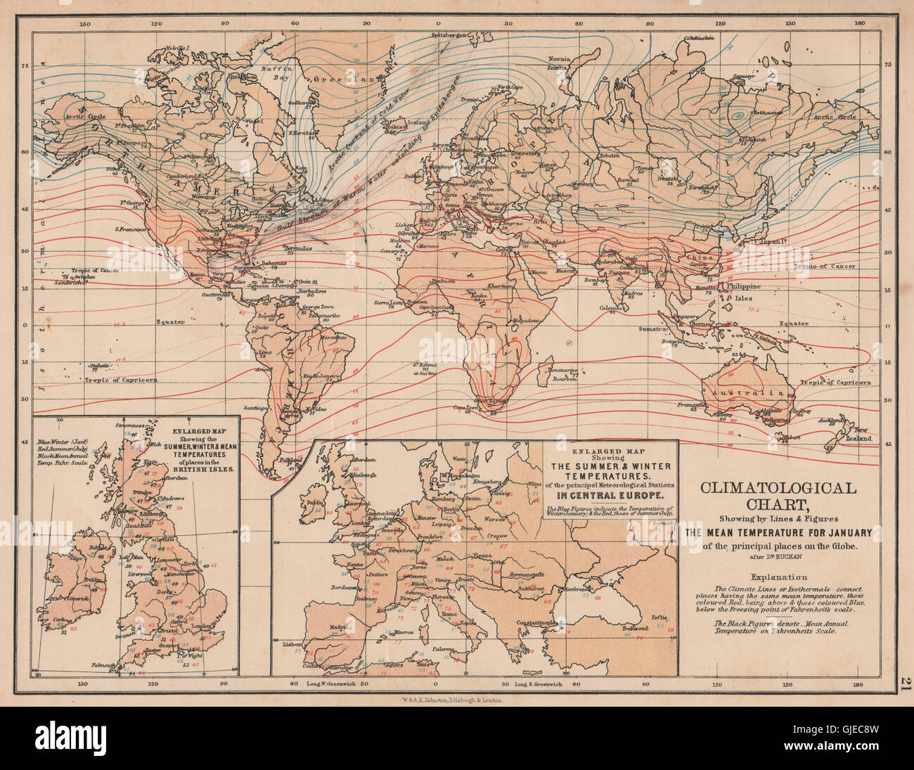 WORLD CLIMATE. January temperature. Summer/winter Europe. JOHNSTON ...