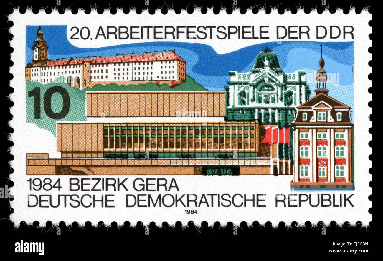 The DDR 1984 MiNr 2880 stamp features a design commemorating a ...