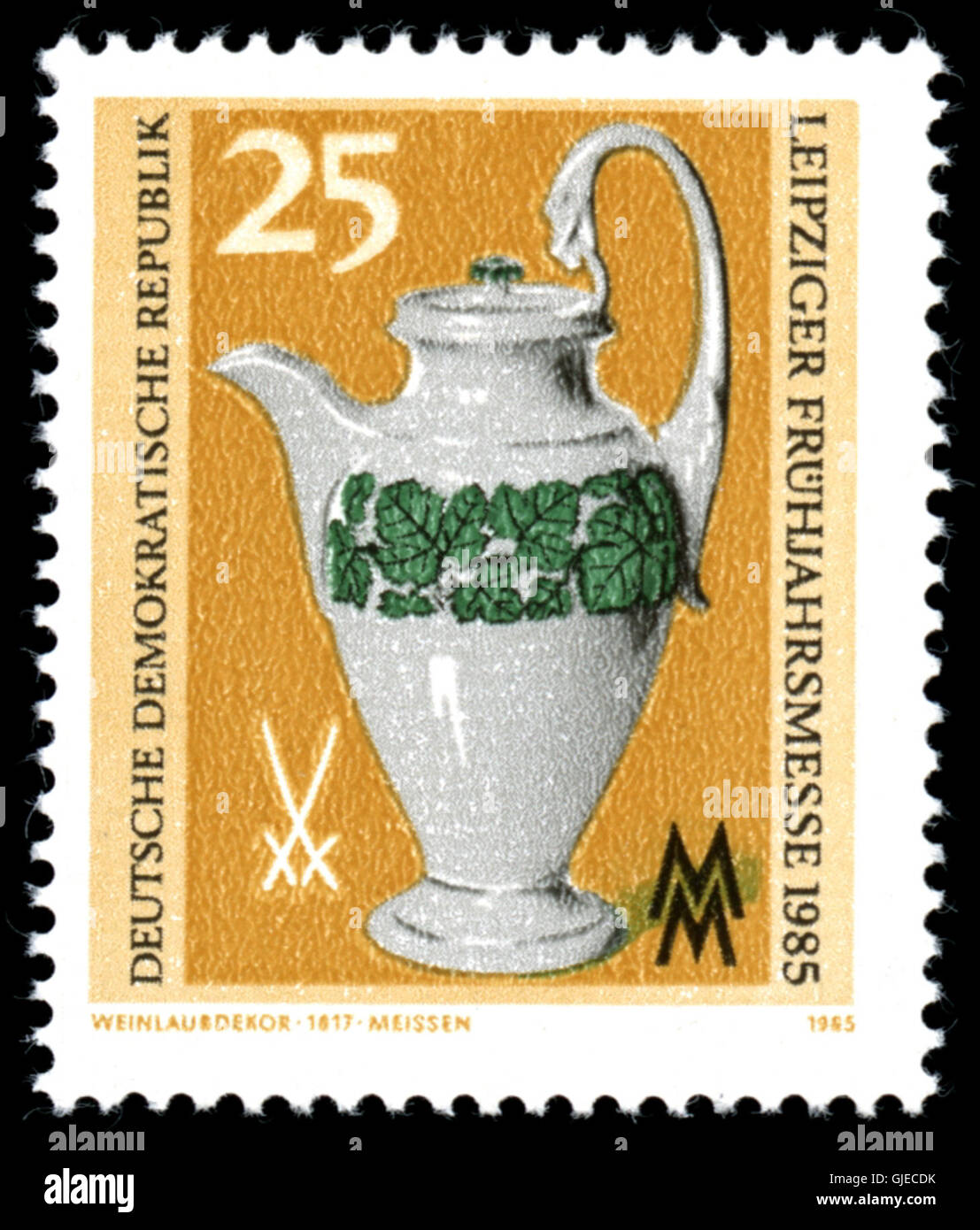 The 1985 MiNr 2930 stamp from East Germany (DDR) features a significant ...